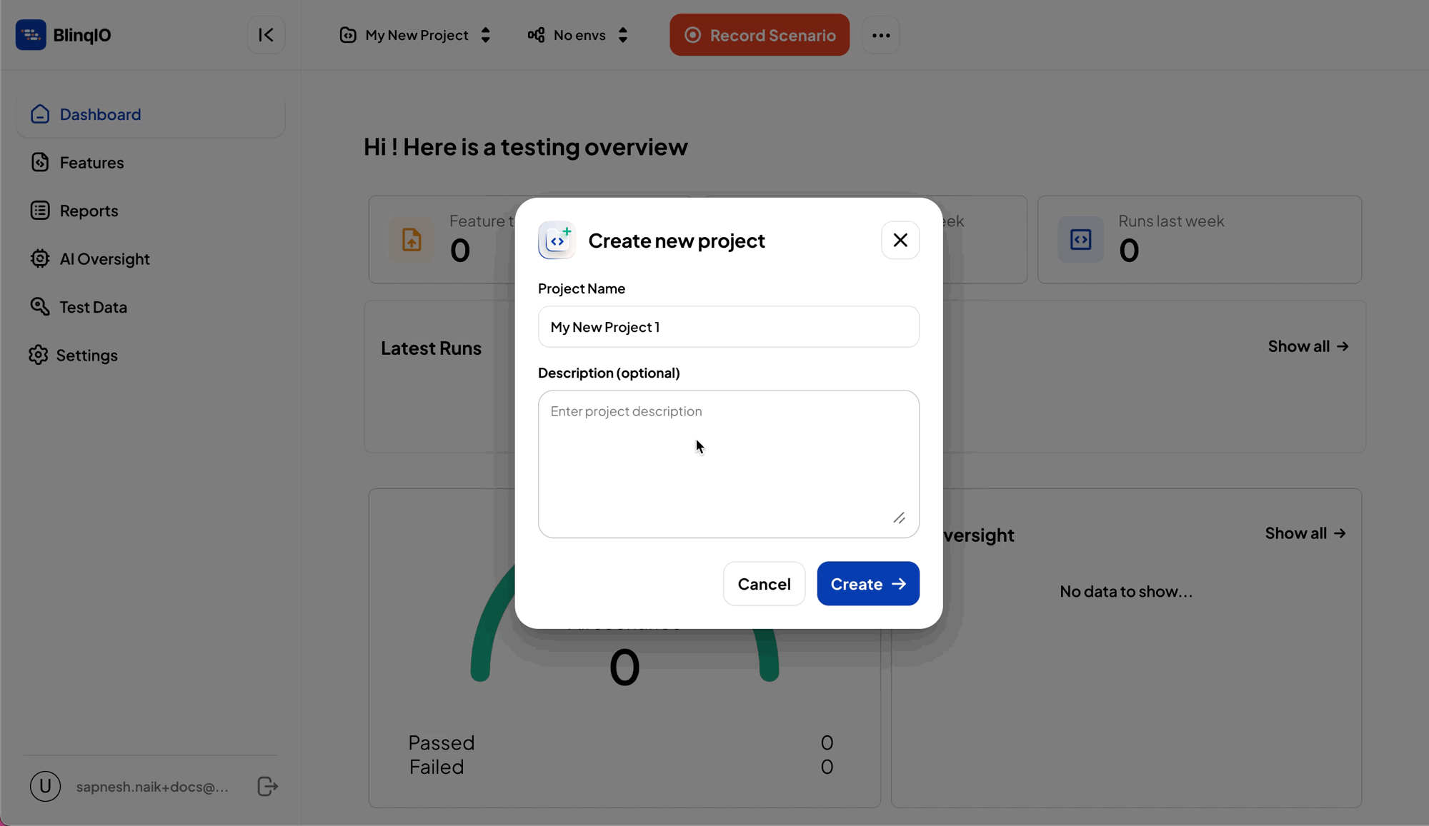 Create Projects | BlinqIO Documentation Create Projects | BlinqIO Documentation